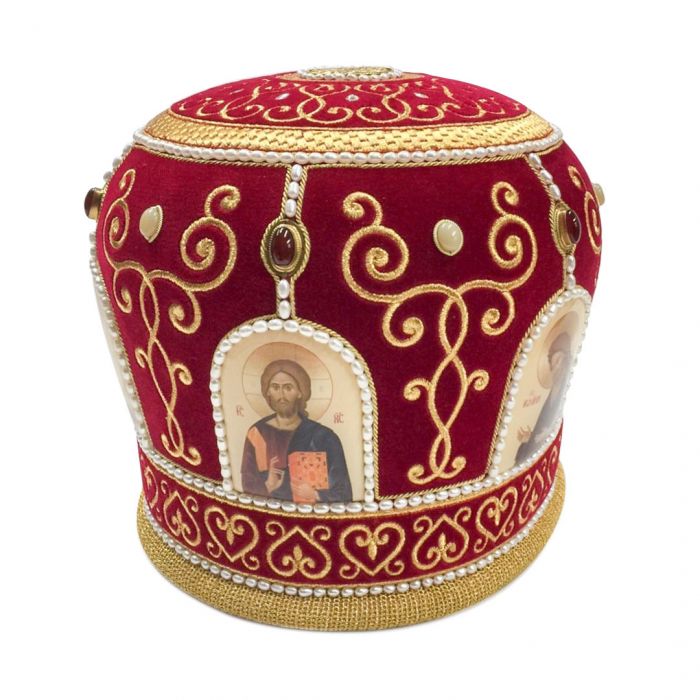 Velvet Mitre with Lacquered Icons buy