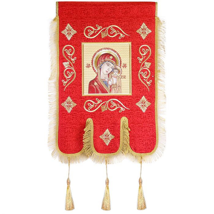 Khorugv of Church Silk with Embroidered Icons - Catalog of Handmade ...
