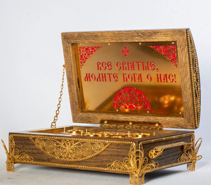 Handmade Brass Reliquary for Holy Relics