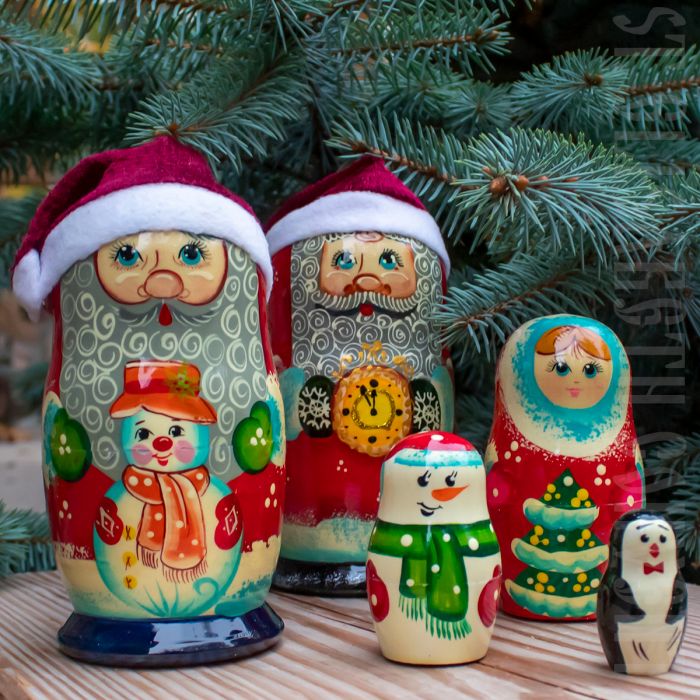 Russian Santa Matryoshka | 5 Pieces Set