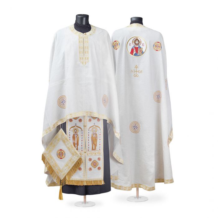 Greek Priest Vestment with Medallion of the Holy Savior