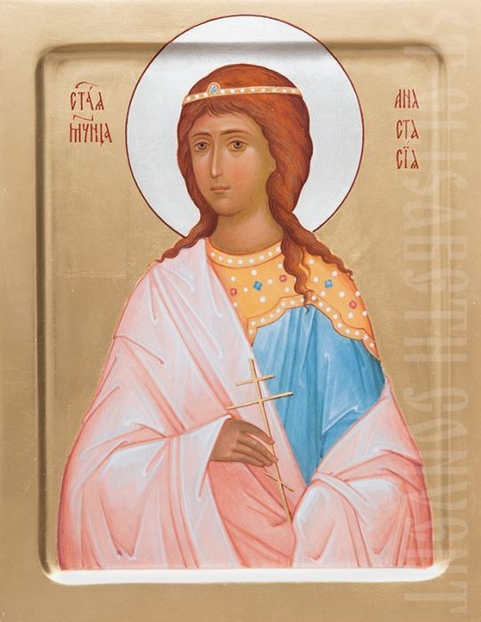 Painted Icon of Saint Anastasia - Icon Painting Studio