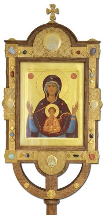 Processional Sanctuary Icon-Khorugv on Staff