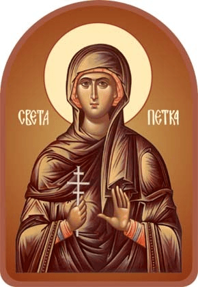Orthodox Icon of St. Petka (Paraschevi of Bulgaria/Serbia)