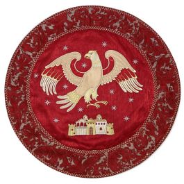 Burgundy Eagle Rug for Archbishop Service - Catalog of Bishop Vestments