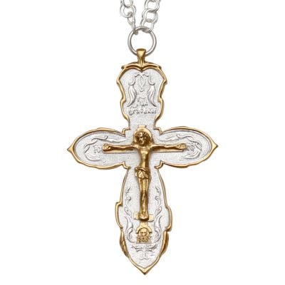 Pectoral Cross Covered with Gold - Crosses for Clergy