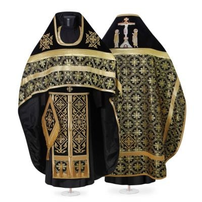 Russian-style Priest Vestment with Golgotha Embroidery